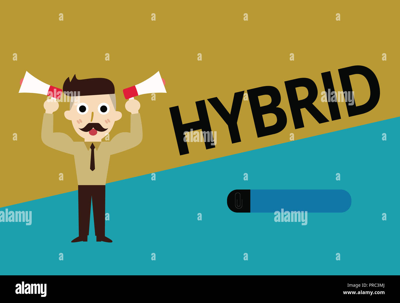 Handwriting text Hybrid. Concept meaning offspring of two plants or ...