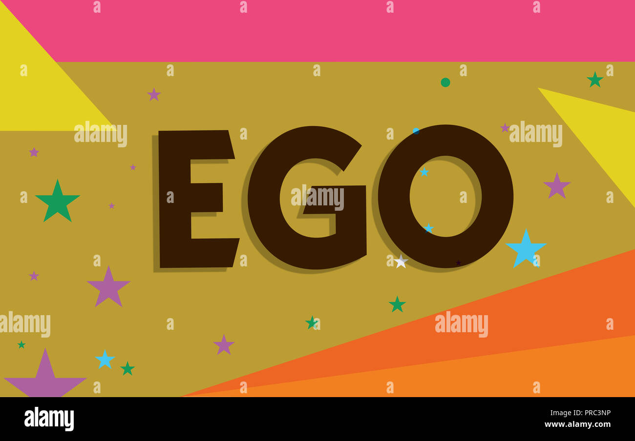 Conceptual hand writing showing Ego. Business photo text Sense of ...