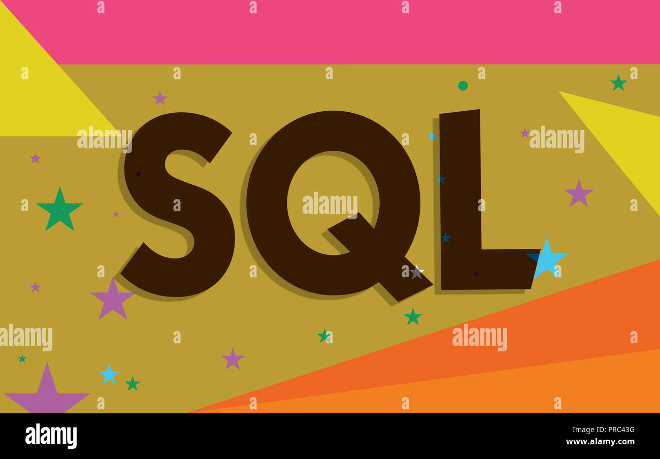 Conceptual hand writing showing Sql. Business photo text A standard computer language for ...