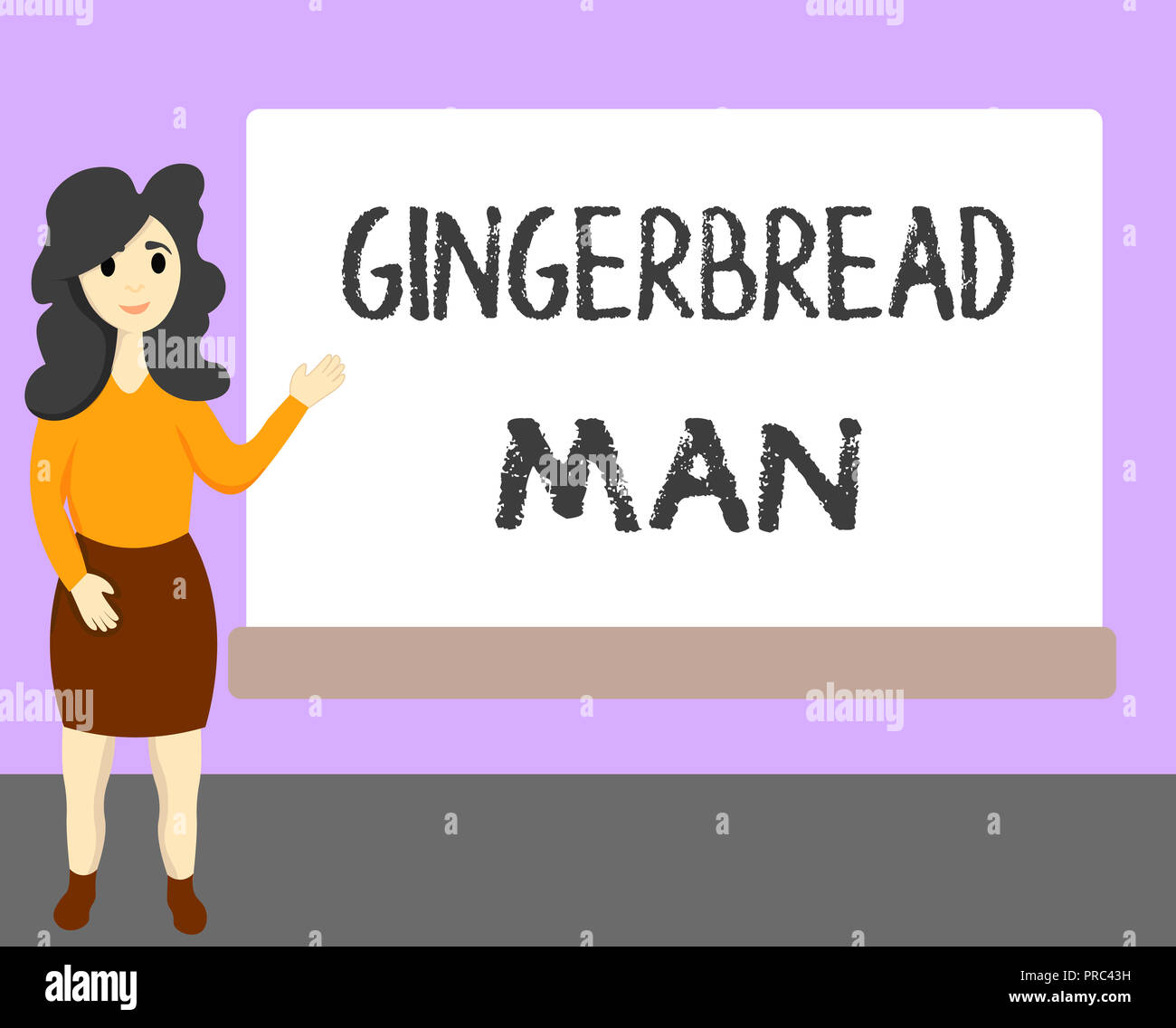 Word writing text Gingerbread Man. Business concept for cookie made of ...