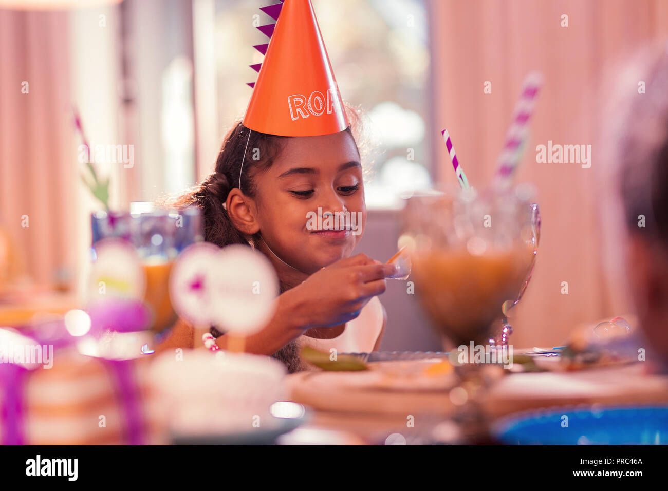 Child happily eating hi-res stock photography and images - Alamy