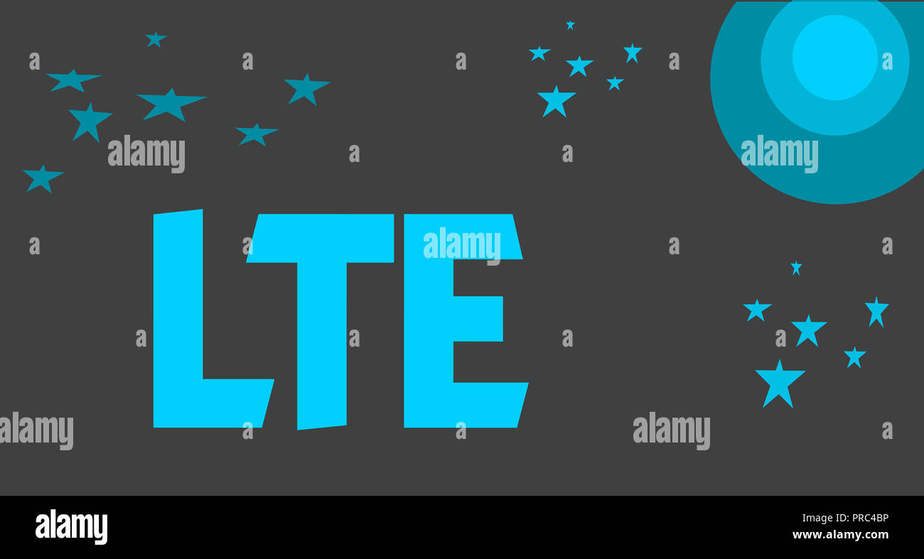 Handwriting text writing Lte. Concept meaning A 4G mobile ...