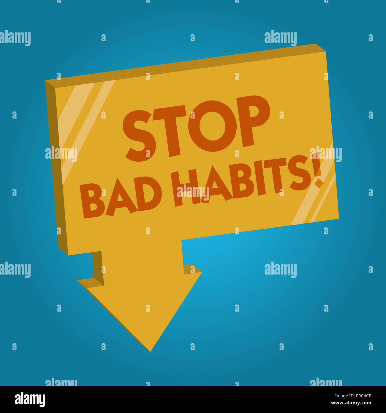 Word writing text Stop Bad Habits. Business concept for asking someone ...