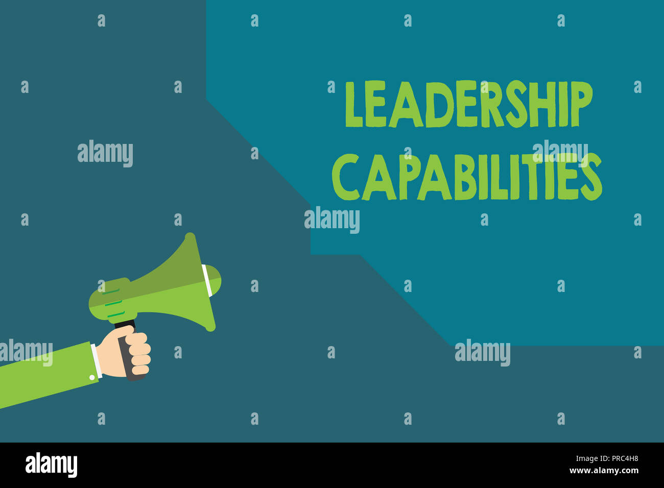 Handwriting text Leadership Capabilities. Concept meaning Set of ...