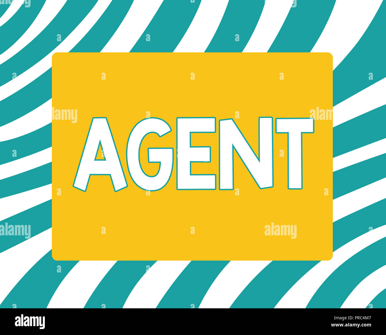 Writing note showing Agent. Business photo showcasing Person manages ...