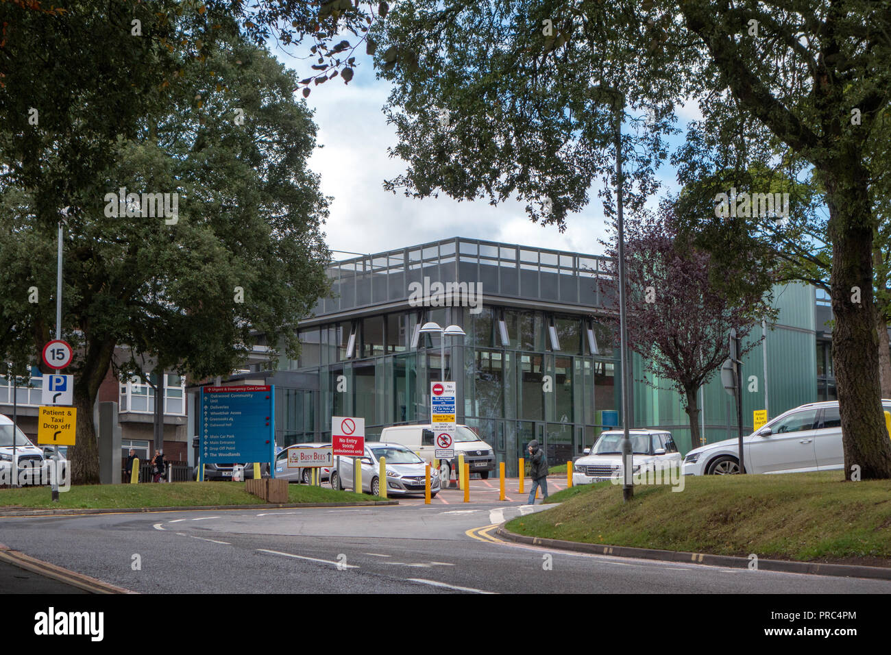 Contemporary Main front elevation and entrance at the Rotherham NHS ...