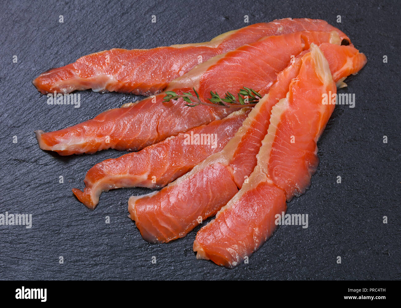 Raw trout fillet with salt and spices Stock Photo - Alamy