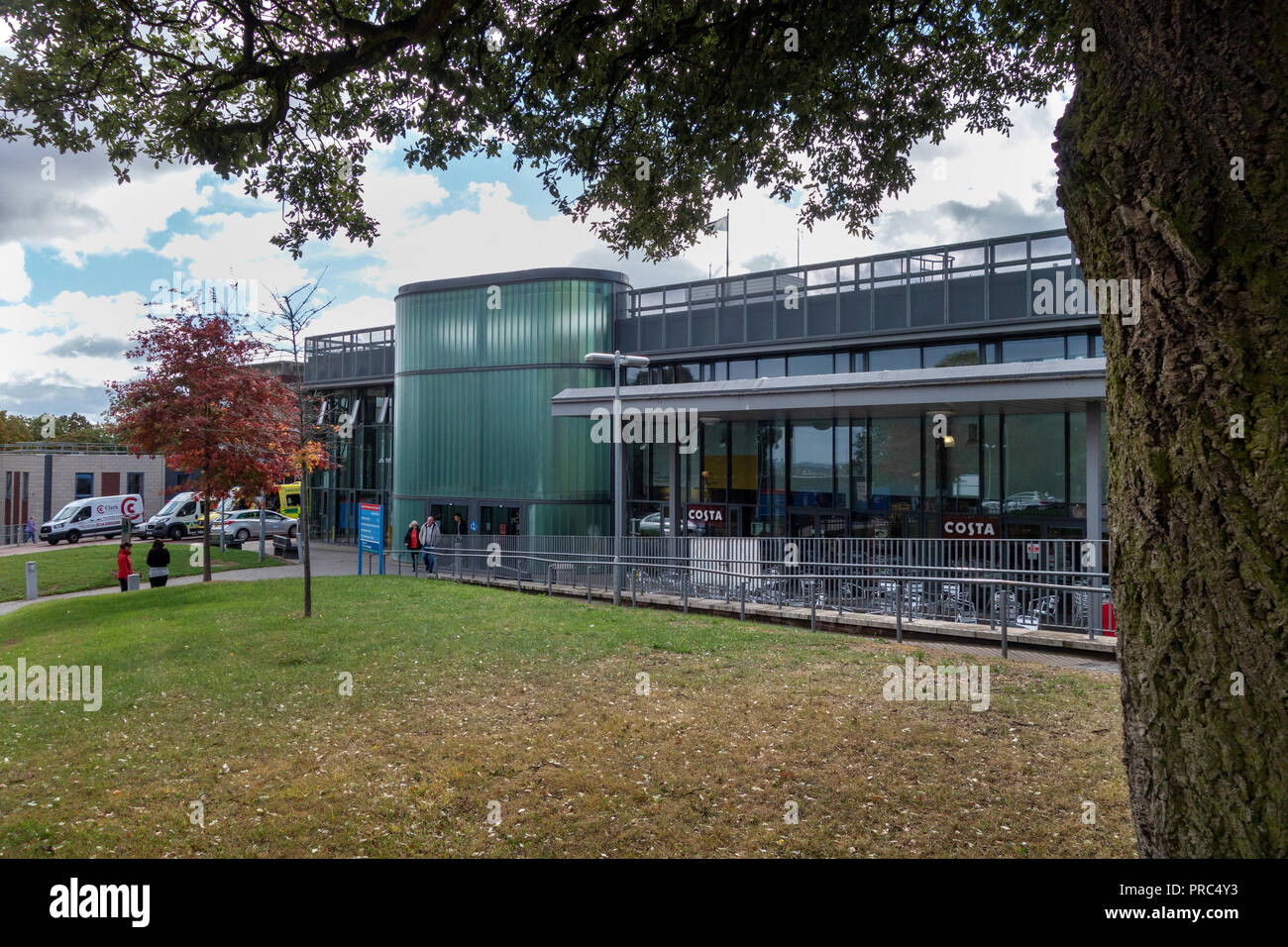 Contemporary Main front elevation and entrance at the Rotherham NHS ...