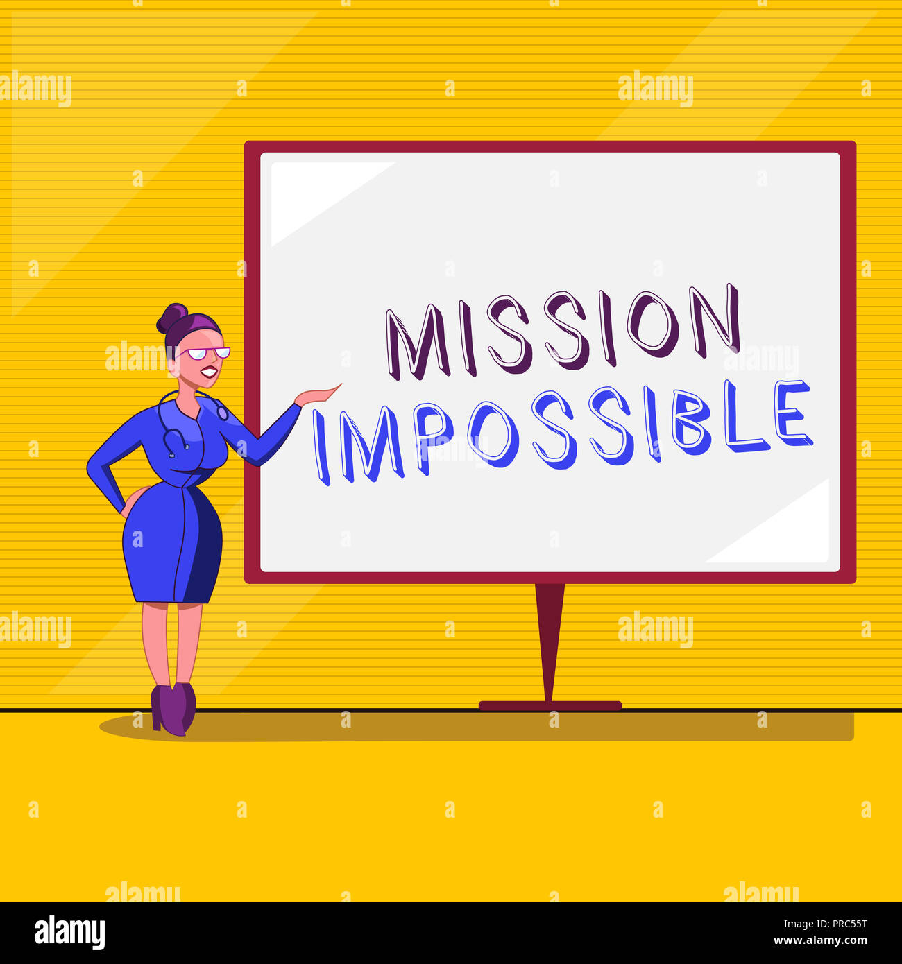 Text sign showing Mission Impossible. Conceptual photo Difficult ...