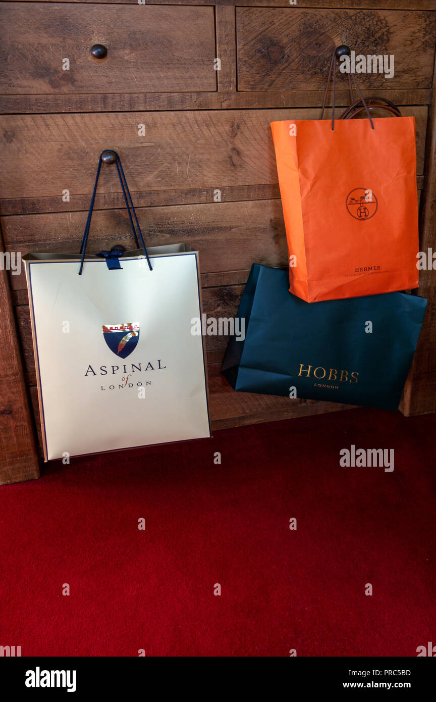 Luxury carrier bags in dressing room hi-res stock photography and ...