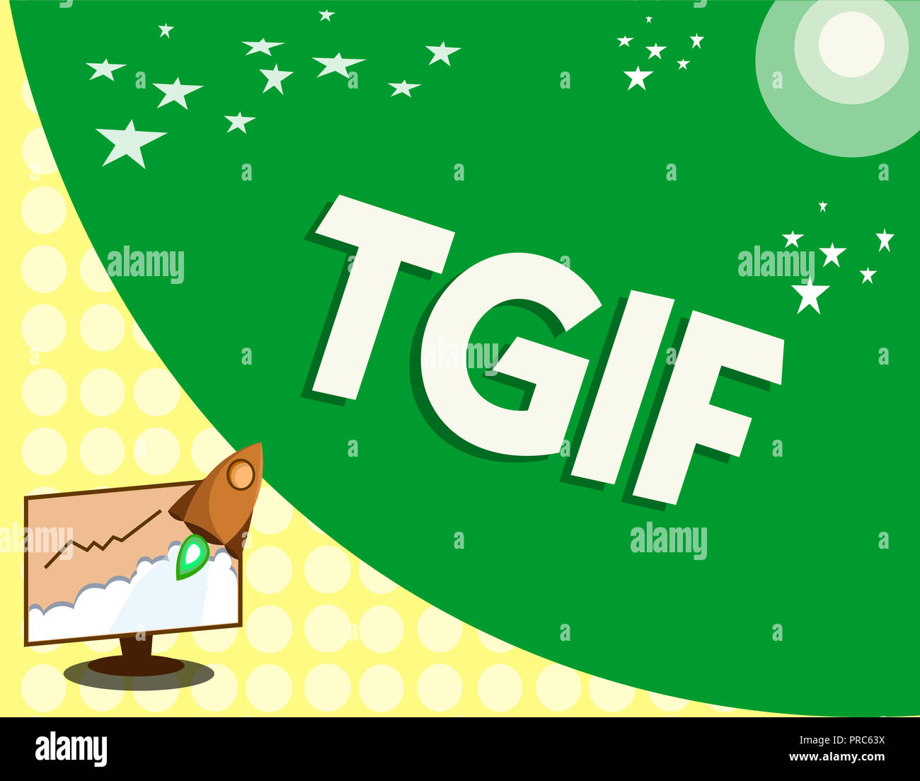 Text sign showing Tgif. Conceptual photo American family oriented show ...
