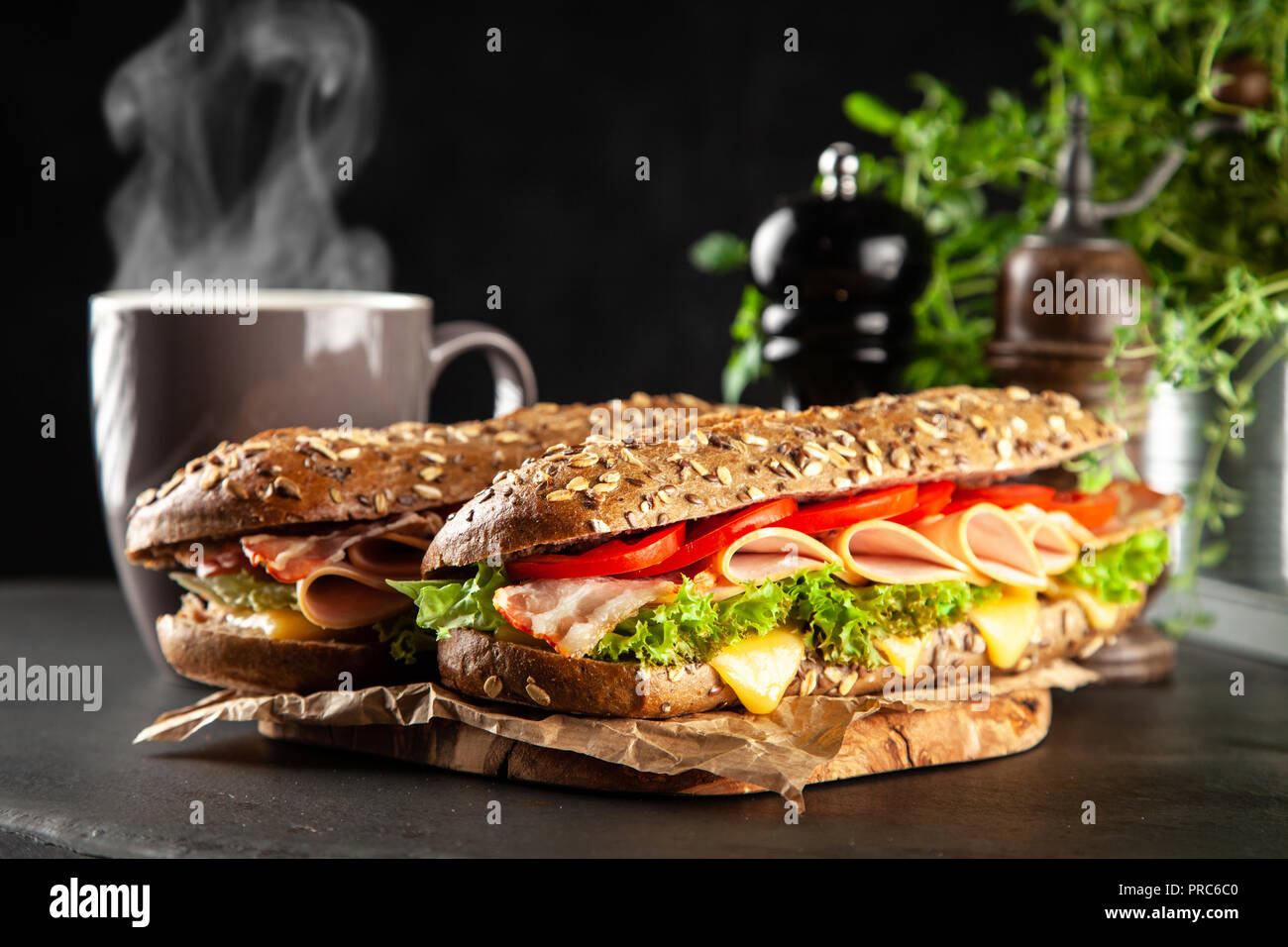 Classic BLT sandwiches Stock Photo - Alamy