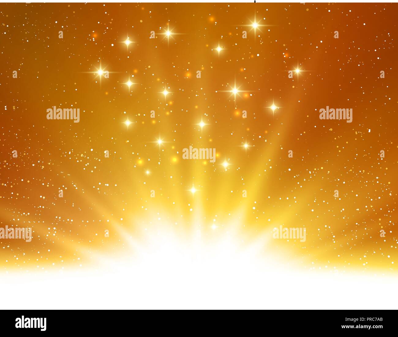 Vector shiny Abstract magic gold light background Stock Vector Image ...