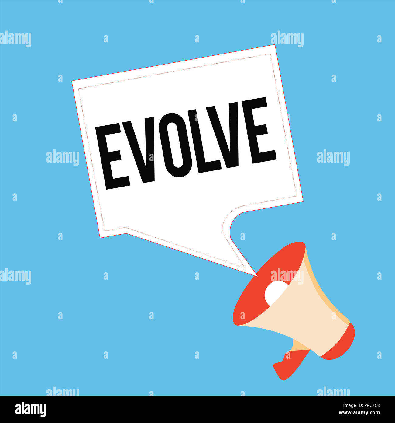 Handwriting text Evolve. Concept meaning develop gradually Improve your ...