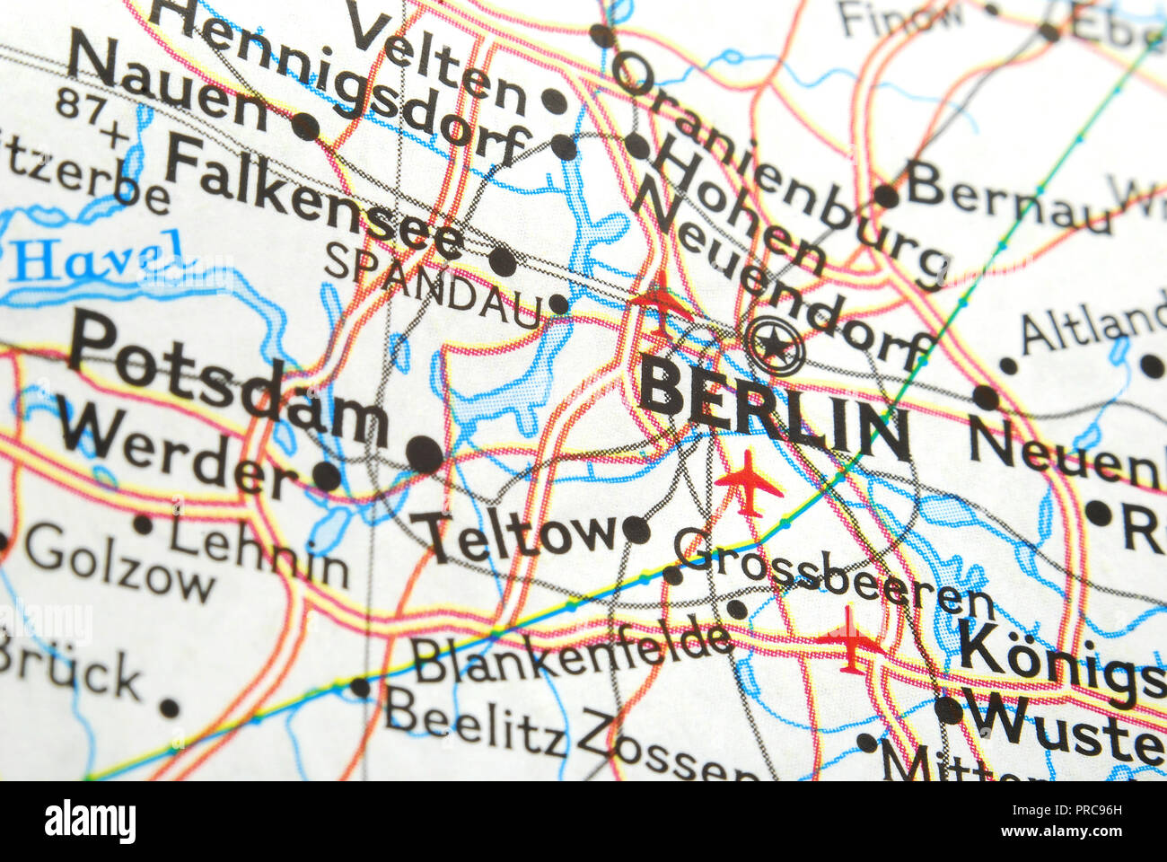 Berlin city on map hi-res stock photography and images - Alamy