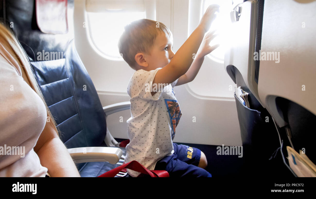 Folding airplane table hi-res stock photography and images - Alamy