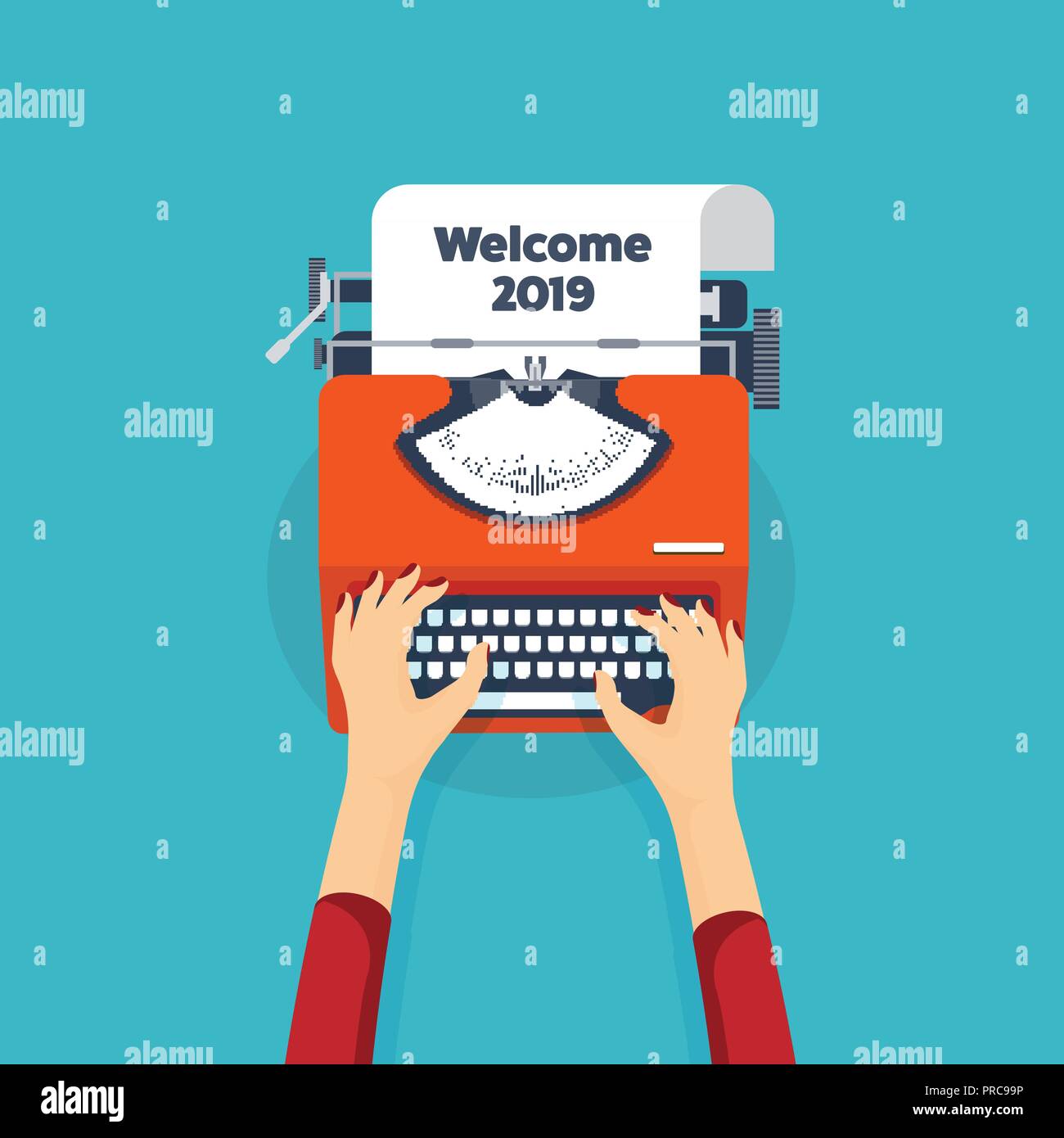 Typewriter christmas Stock Vector Images - Alamy