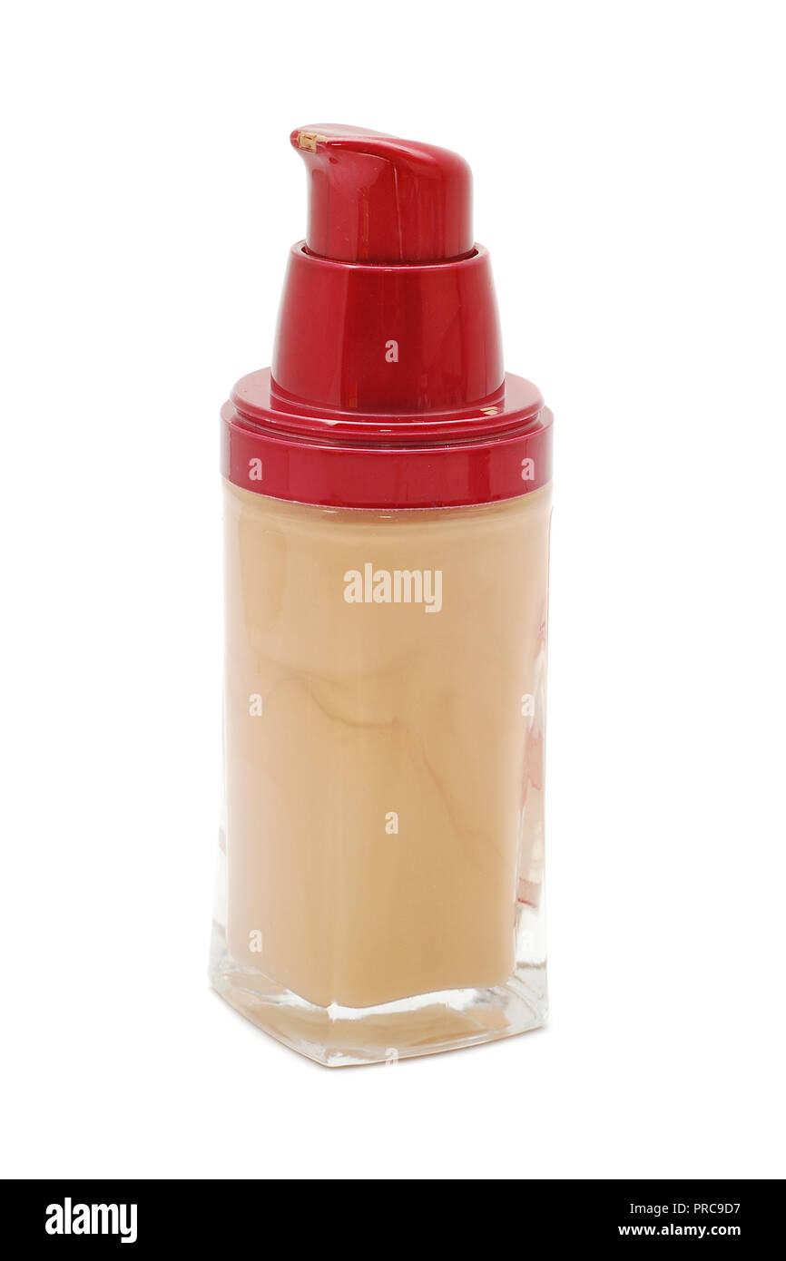 face makeup - foundation tube isolated on white Stock Photo - Alamy