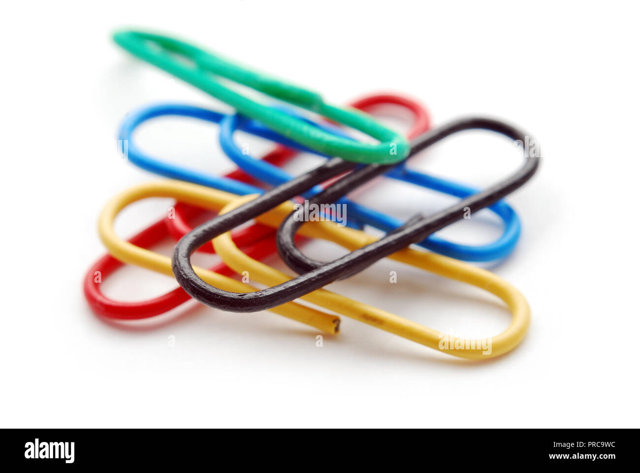colorful paper clips, macro shot Stock Photo - Alamy