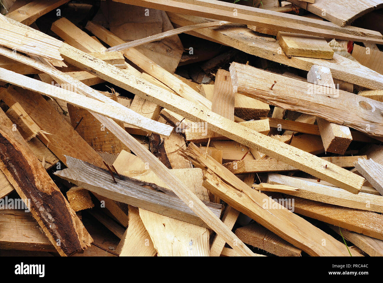 wasted wood material for recycling Stock Photo - Alamy