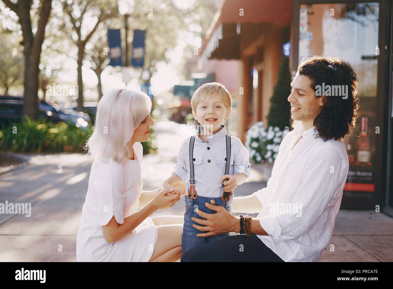 beautiful young family Stock Photo - Alamy