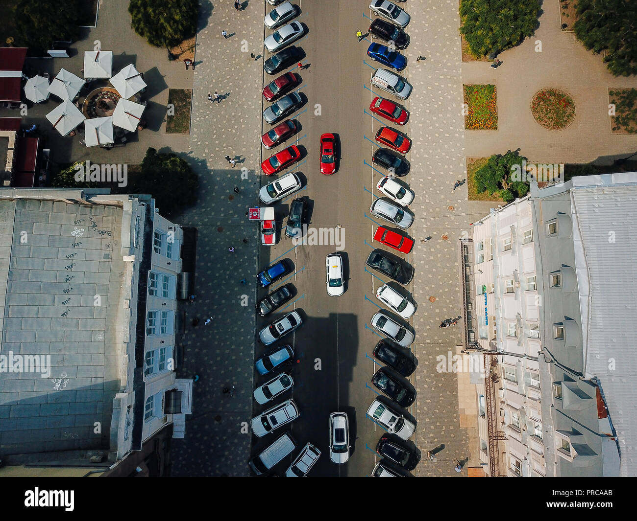 bird's eye view of the summer city Stock Photo - Alamy