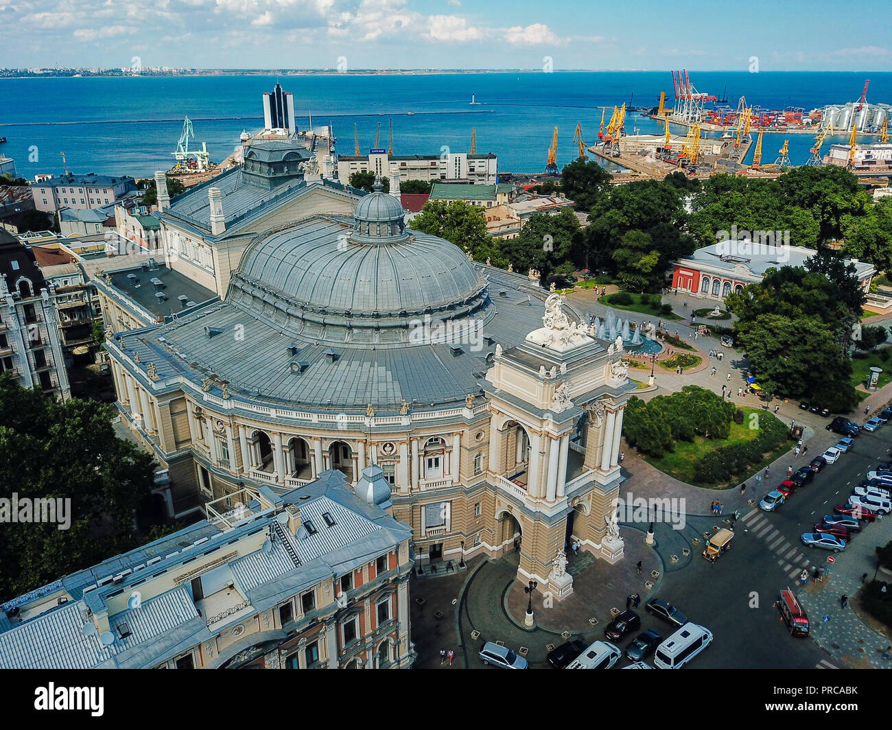 Bird's eye view of a beautiful building Stock Photo - Alamy