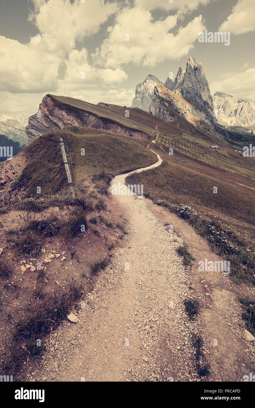 Views from Seceda over the Odle mountains Stock Photo - Alamy