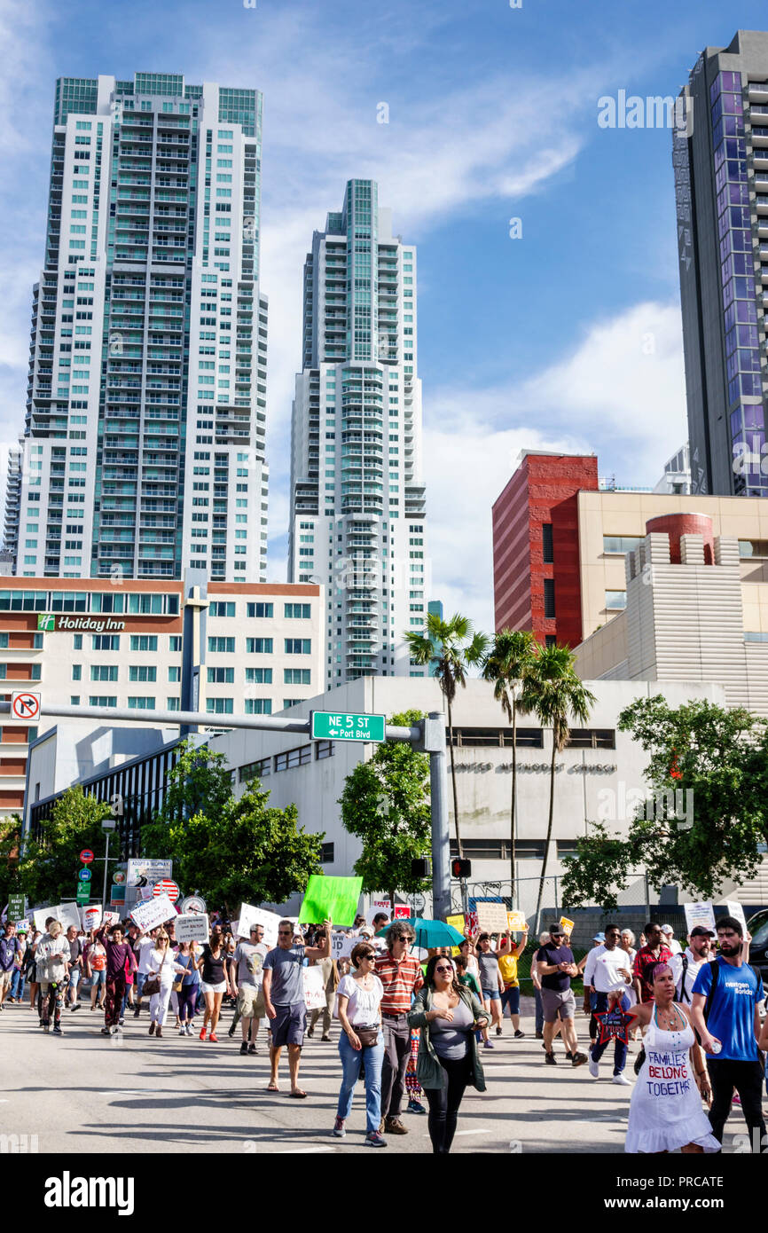 Miami Florida,demonstration demonstrating protest protesting,Families ...