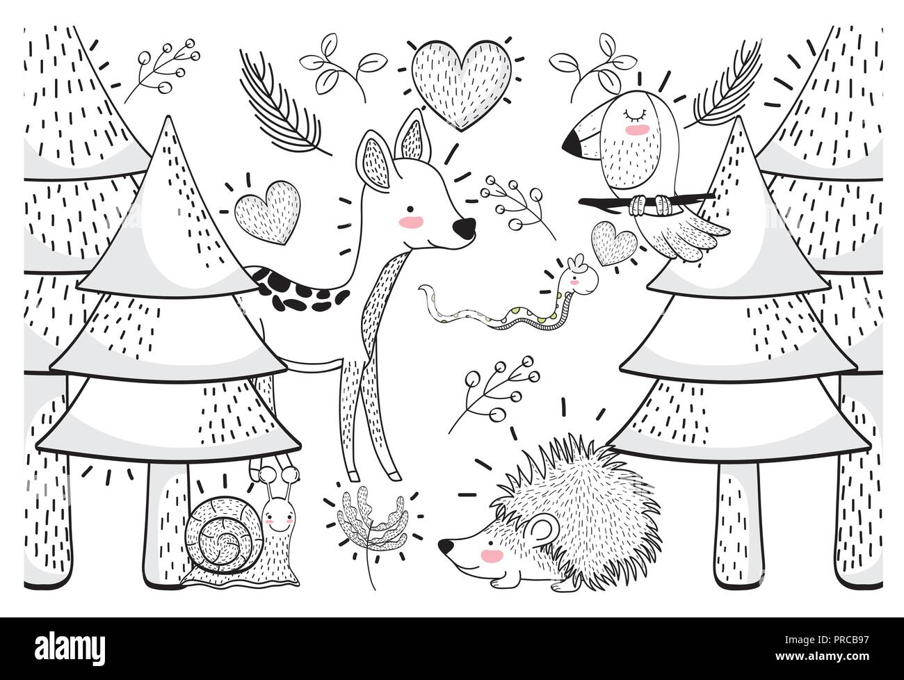 Jungle plants animals Cut Out Stock Images & Pictures - Alamy