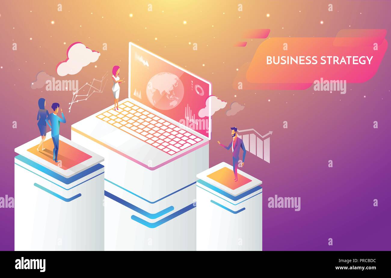 Business people working together and developing a successful business ...