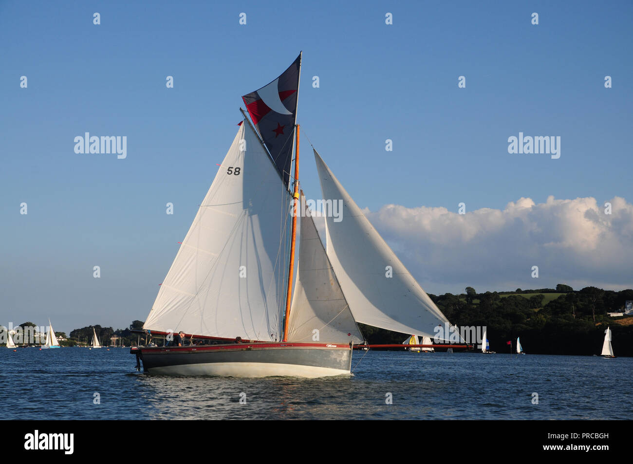 Falmouth oyster working boat hi-res stock photography and images - Alamy