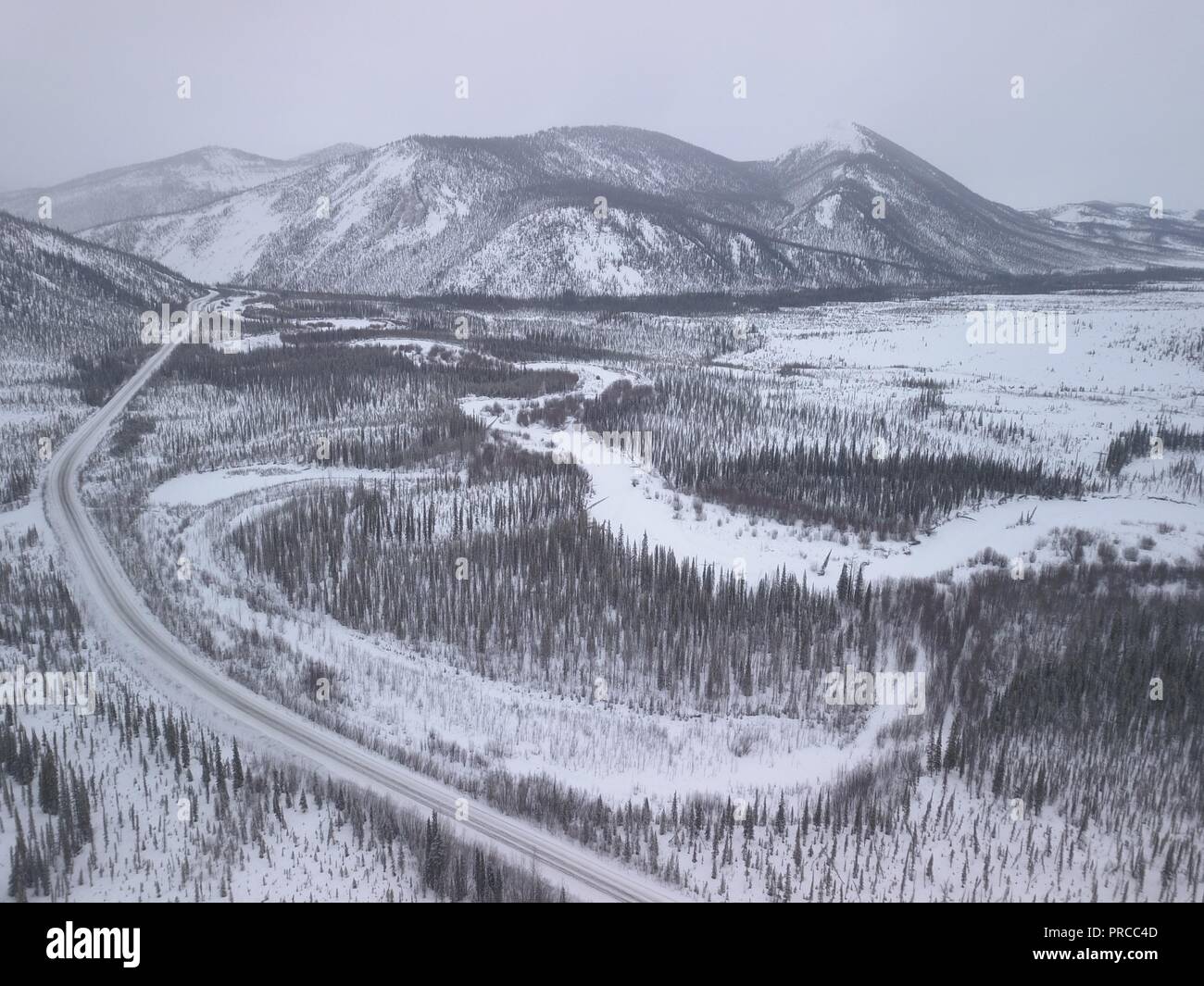 Dempster Highway, Yukon & NWT, North West Territories, Canada, Aerial ...