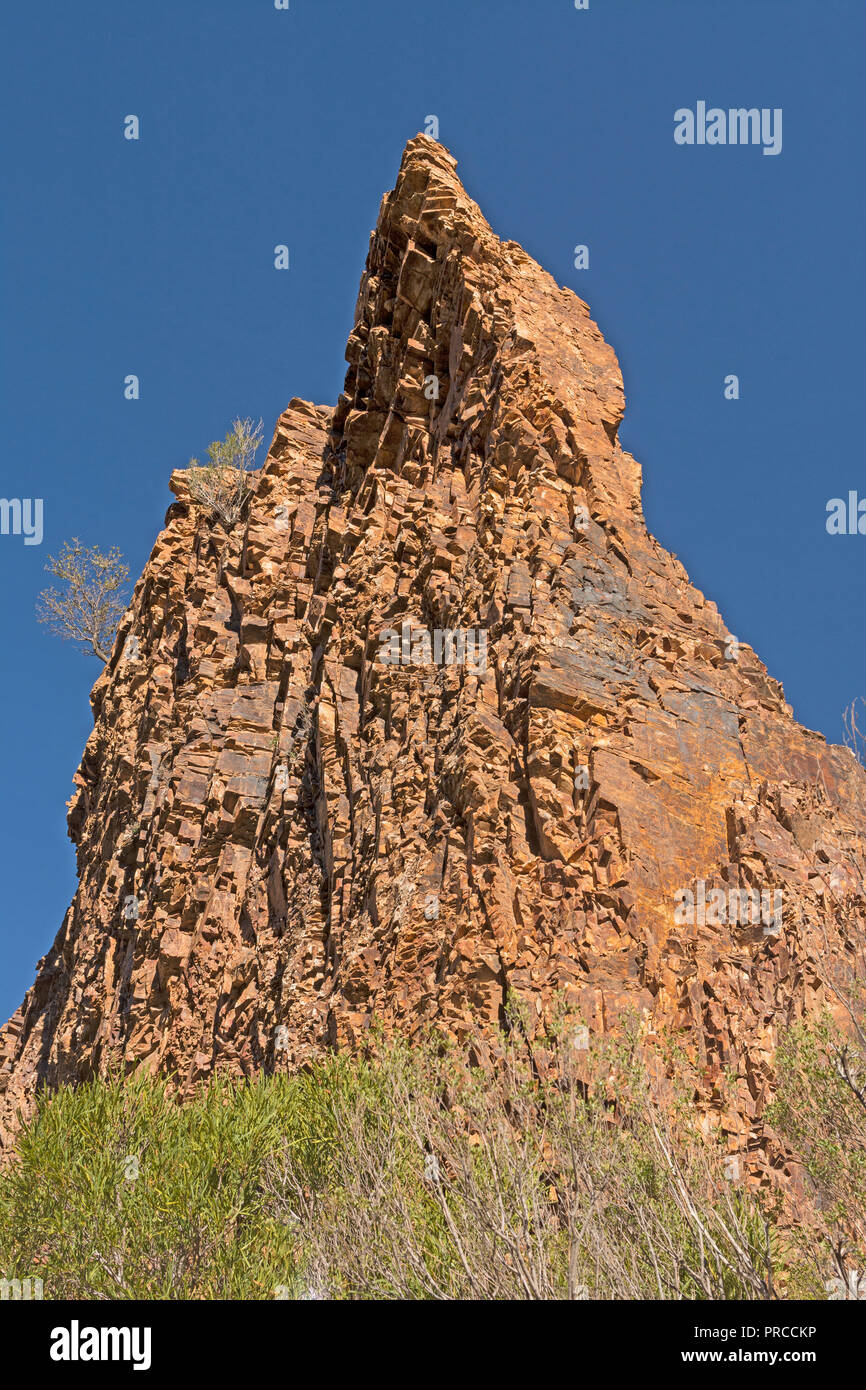 Dramatic Pinnacle in the Desert of Big Bend National Park of Texas on ...