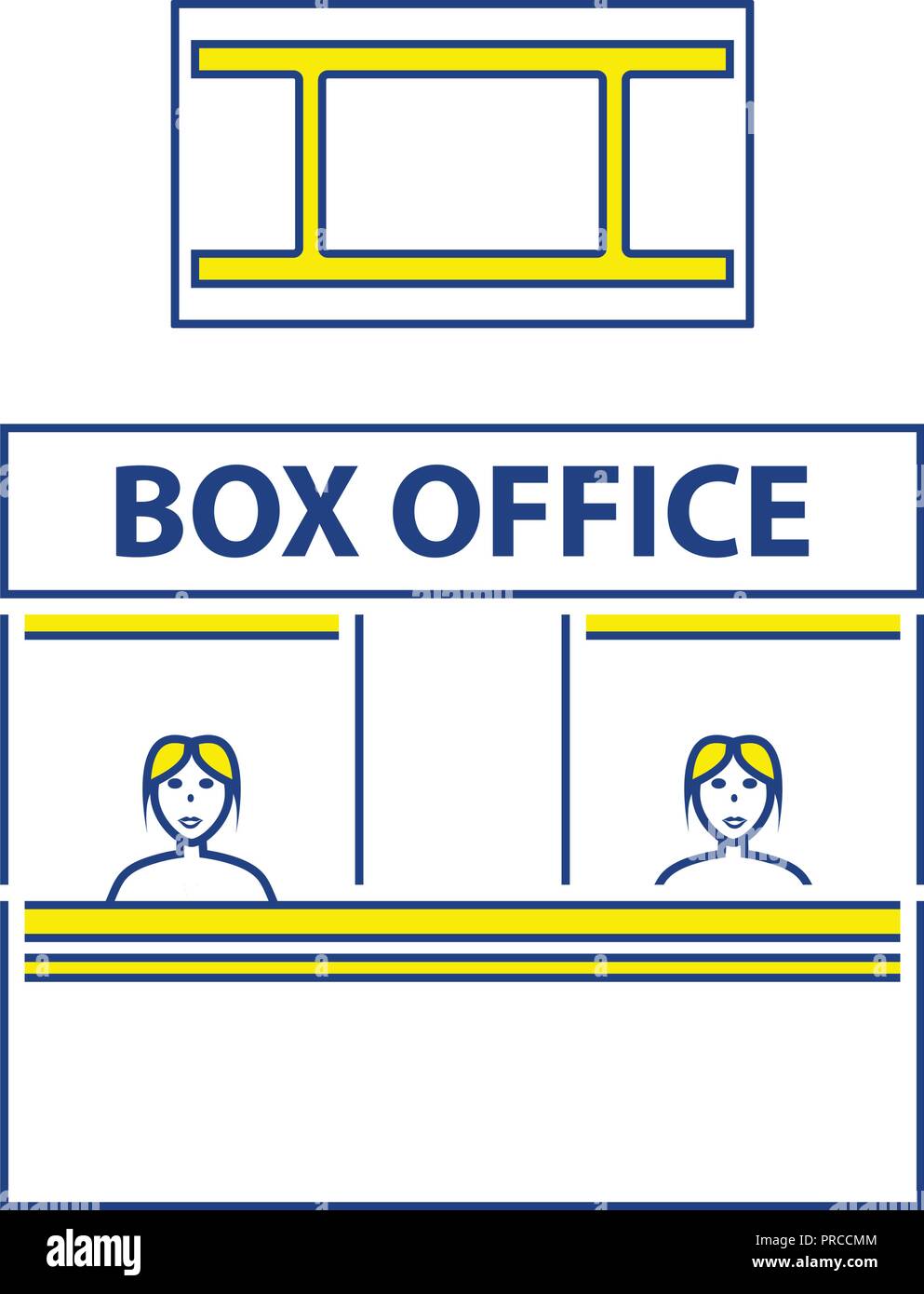 Box office icon. Thin line design. Vector illustration Stock Vector ...