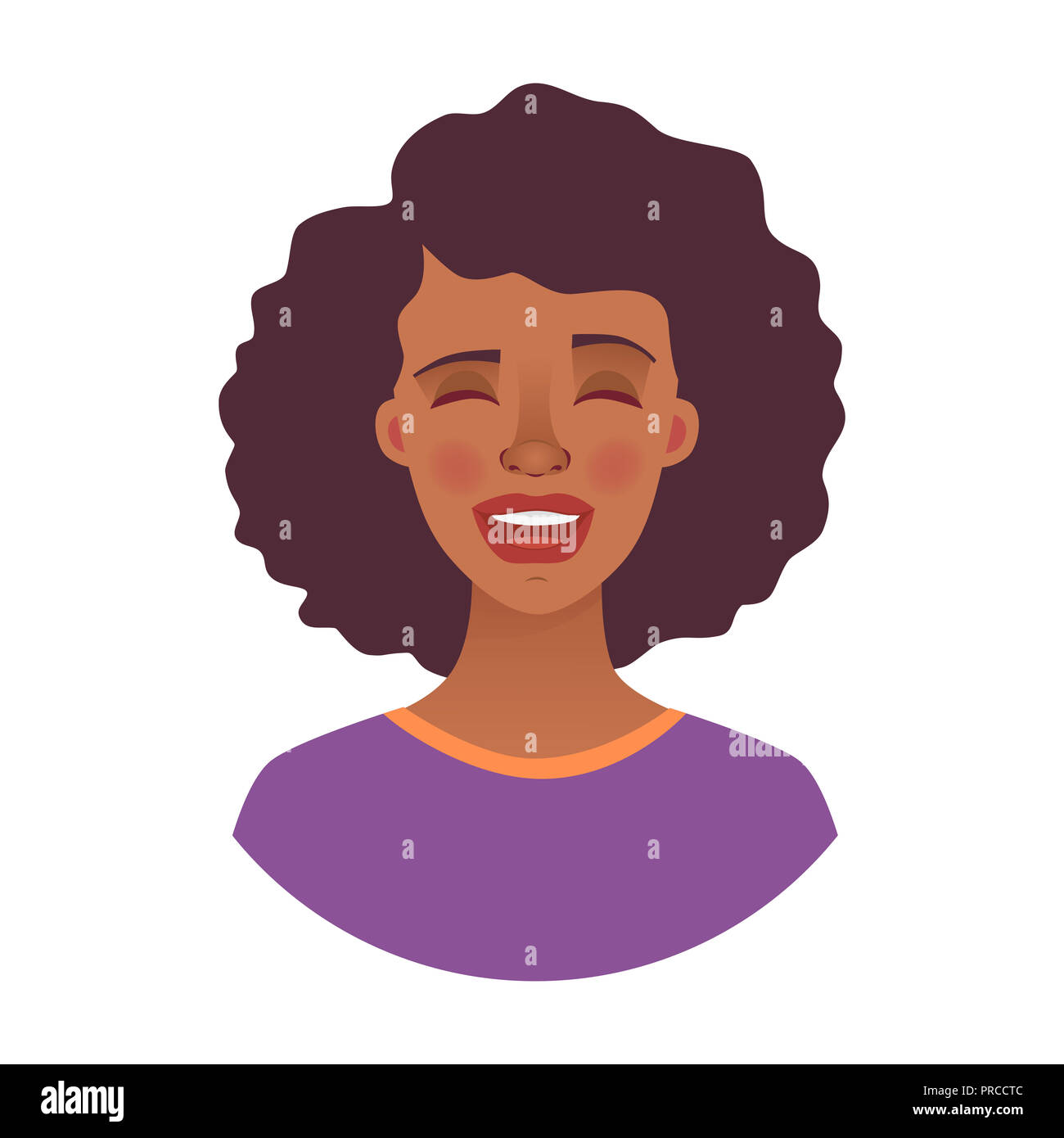 Portrait of african woman. Emotions of african american woman face ...