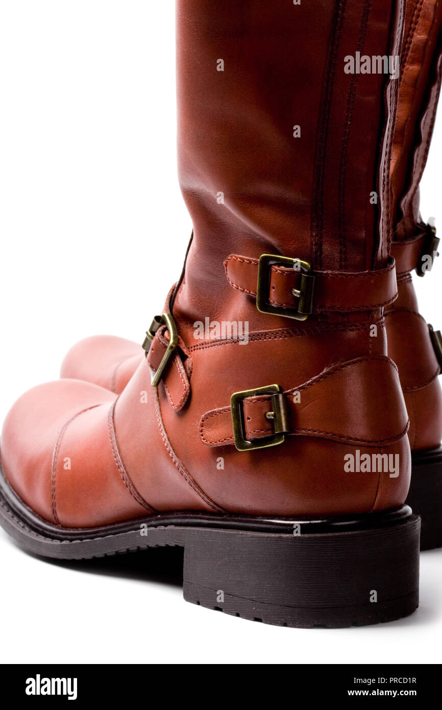 Pair of brown boots hi-res stock photography and images - Alamy