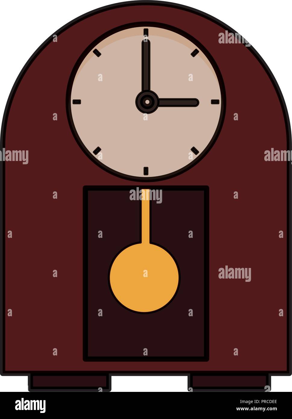Vintage clock with bell Stock Vector Image & Art - Alamy