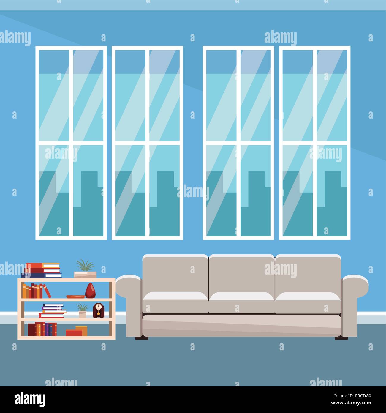 Contemporary living room detail Stock Vector Images - Alamy