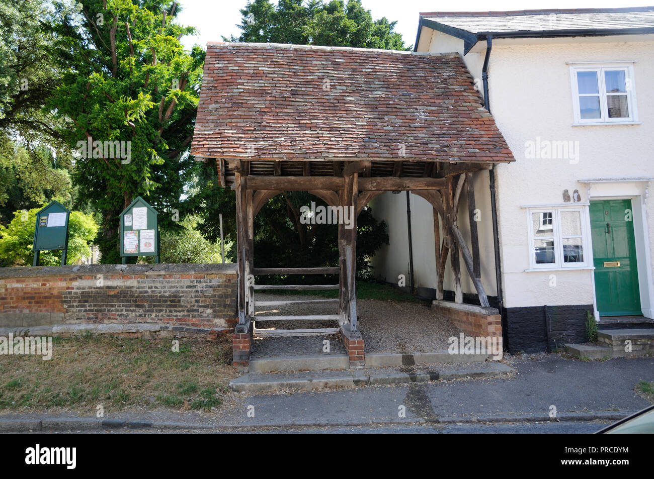 Lych-Gate at St Mary’s Church, Ashwell, Hertfordshire. It is a rare ...