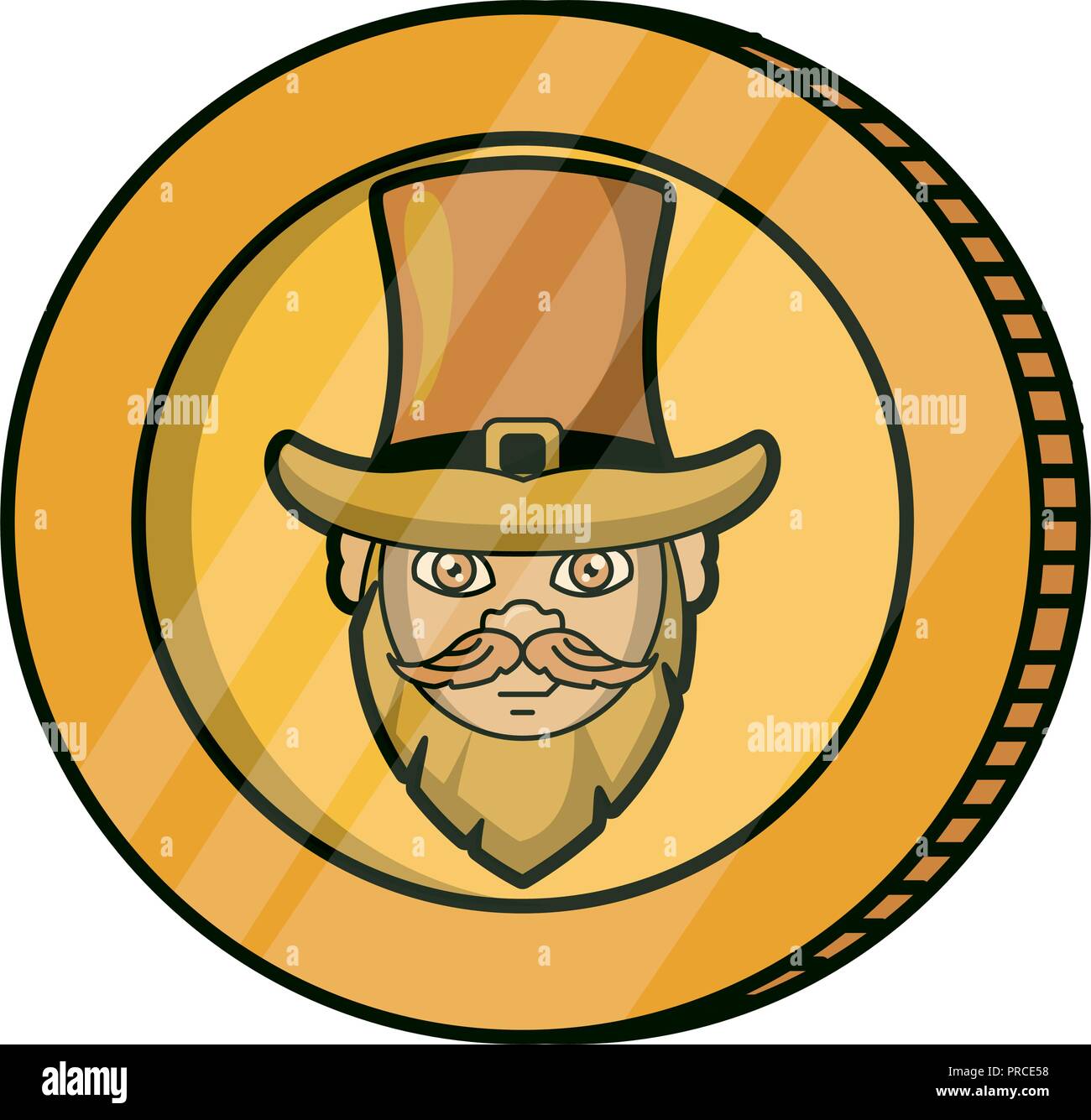 Irish coin isolated Stock Vector Image & Art - Alamy