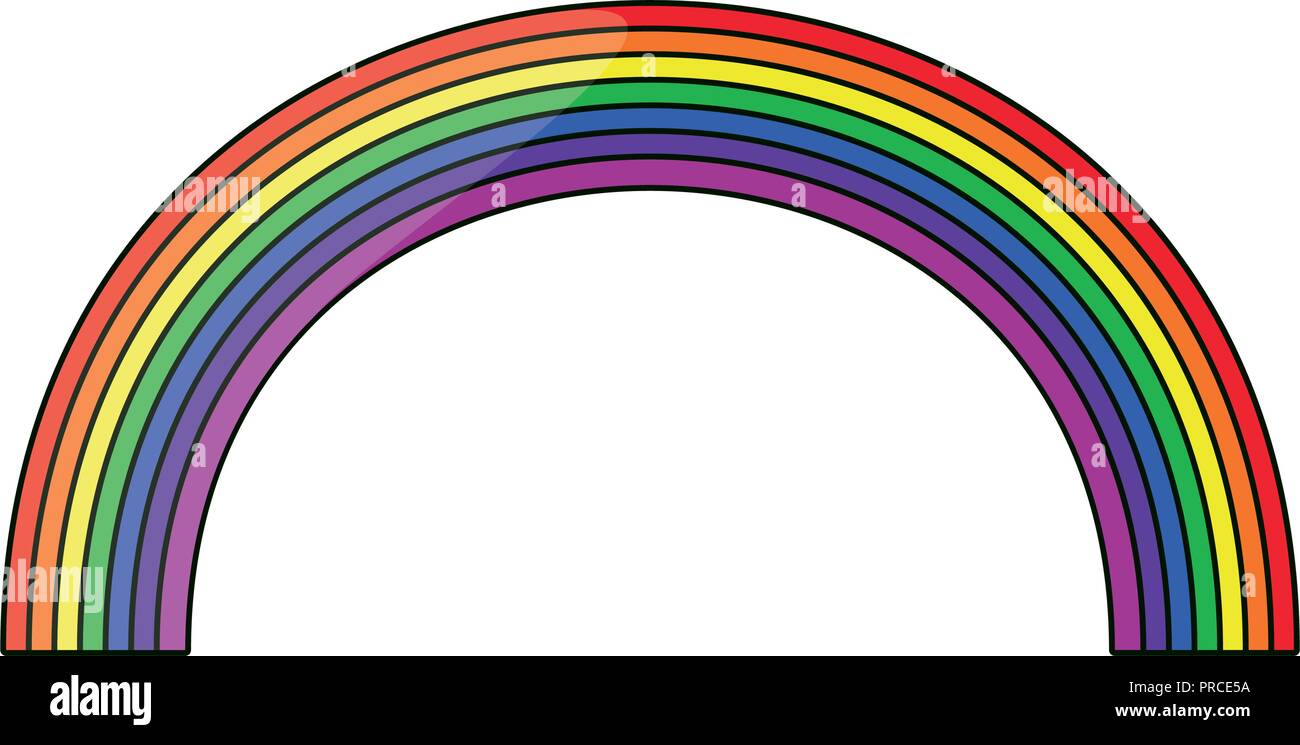 Colorful rainbow isolated Stock Vector Image & Art - Alamy