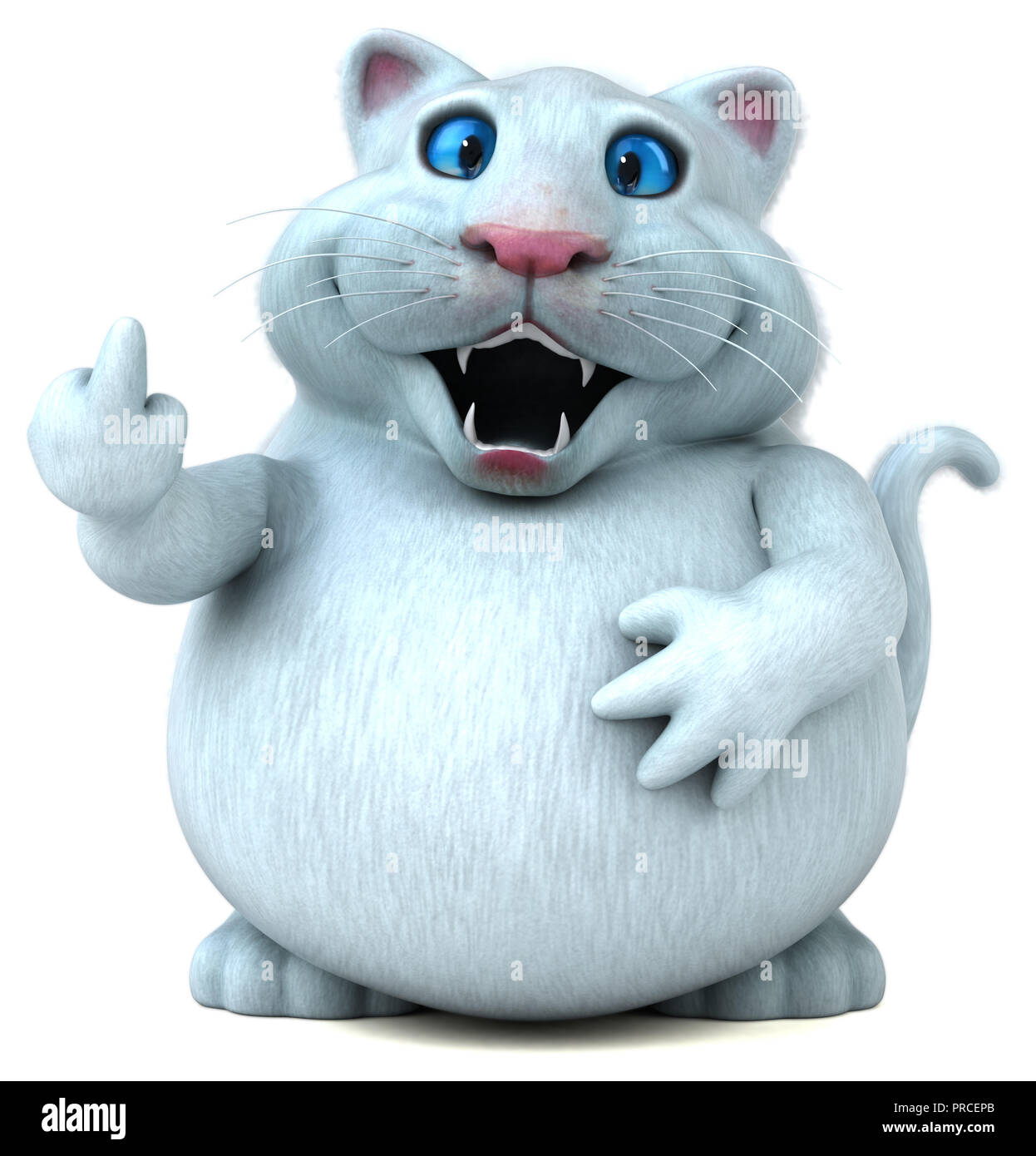 Fun cat - 3D Illustration Stock Photo - Alamy