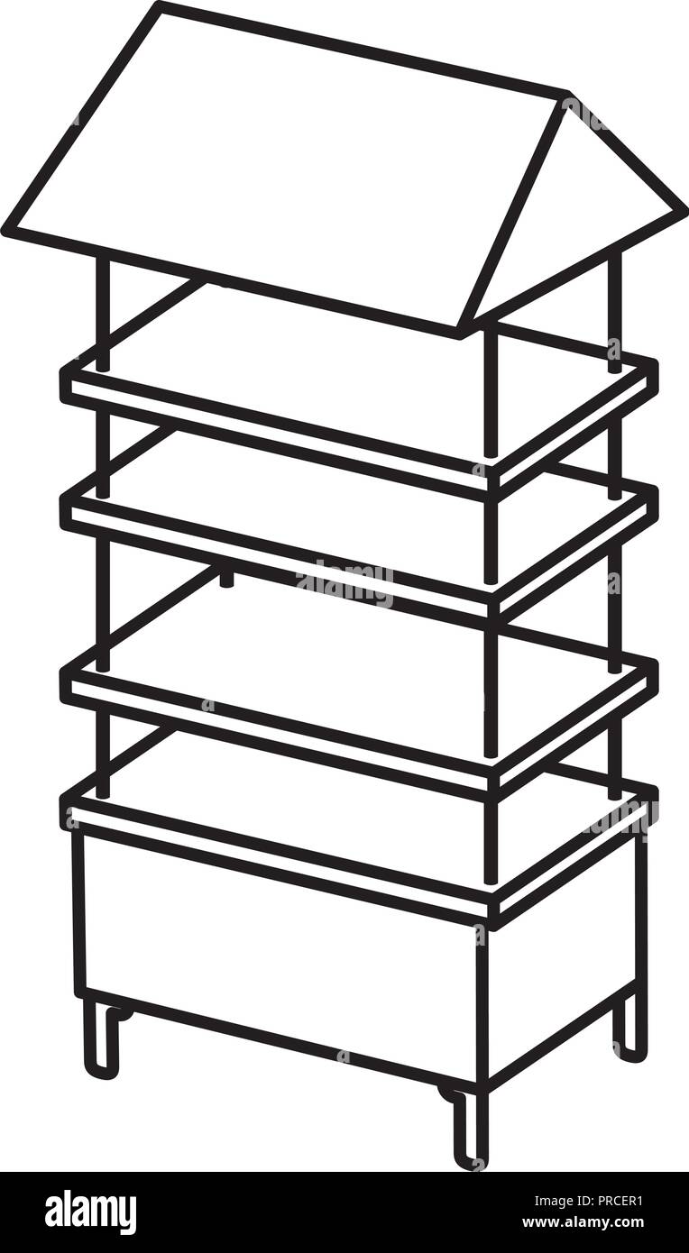 Kiosk icon black vector Cut Out Stock Images & Pictures - Alamy