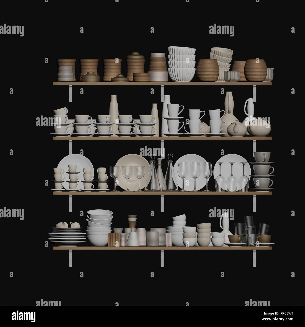 3d render of house objects and tools Stock Photo - Alamy