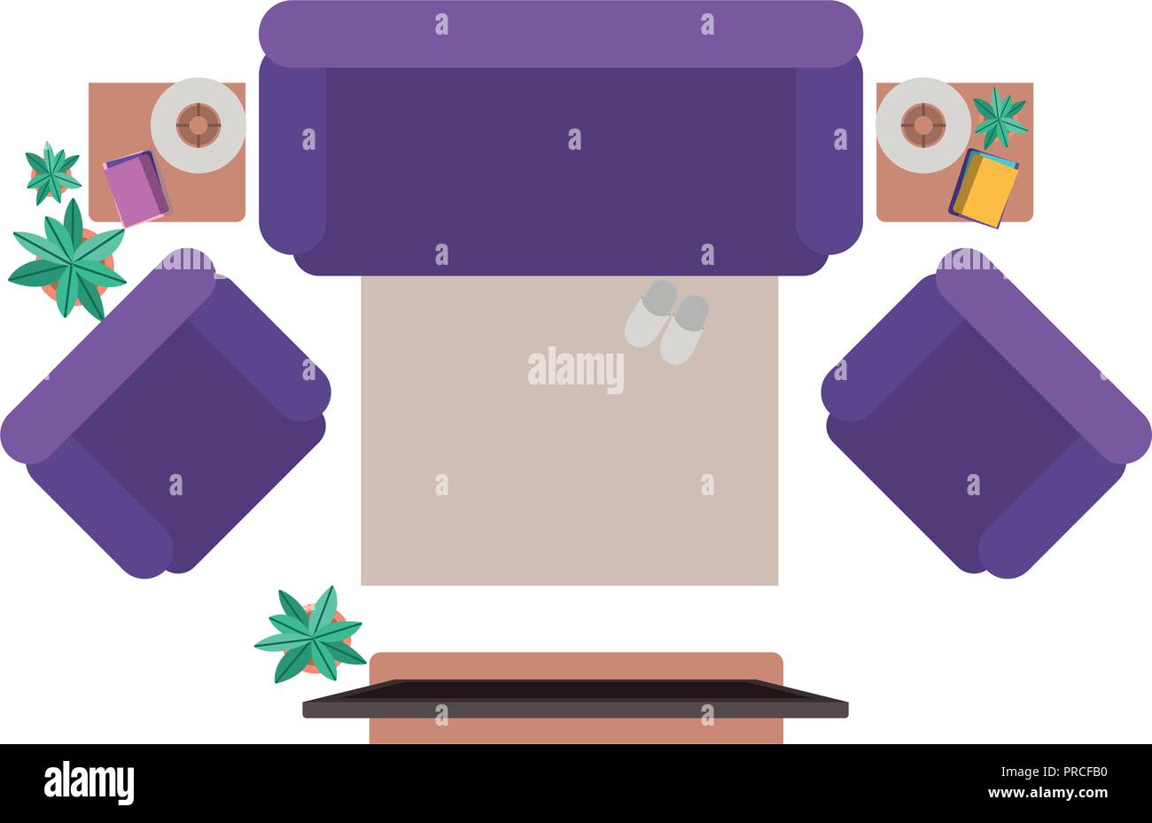 Aerial view of living room isolated icon Stock Vector Image & Art - Alamy
