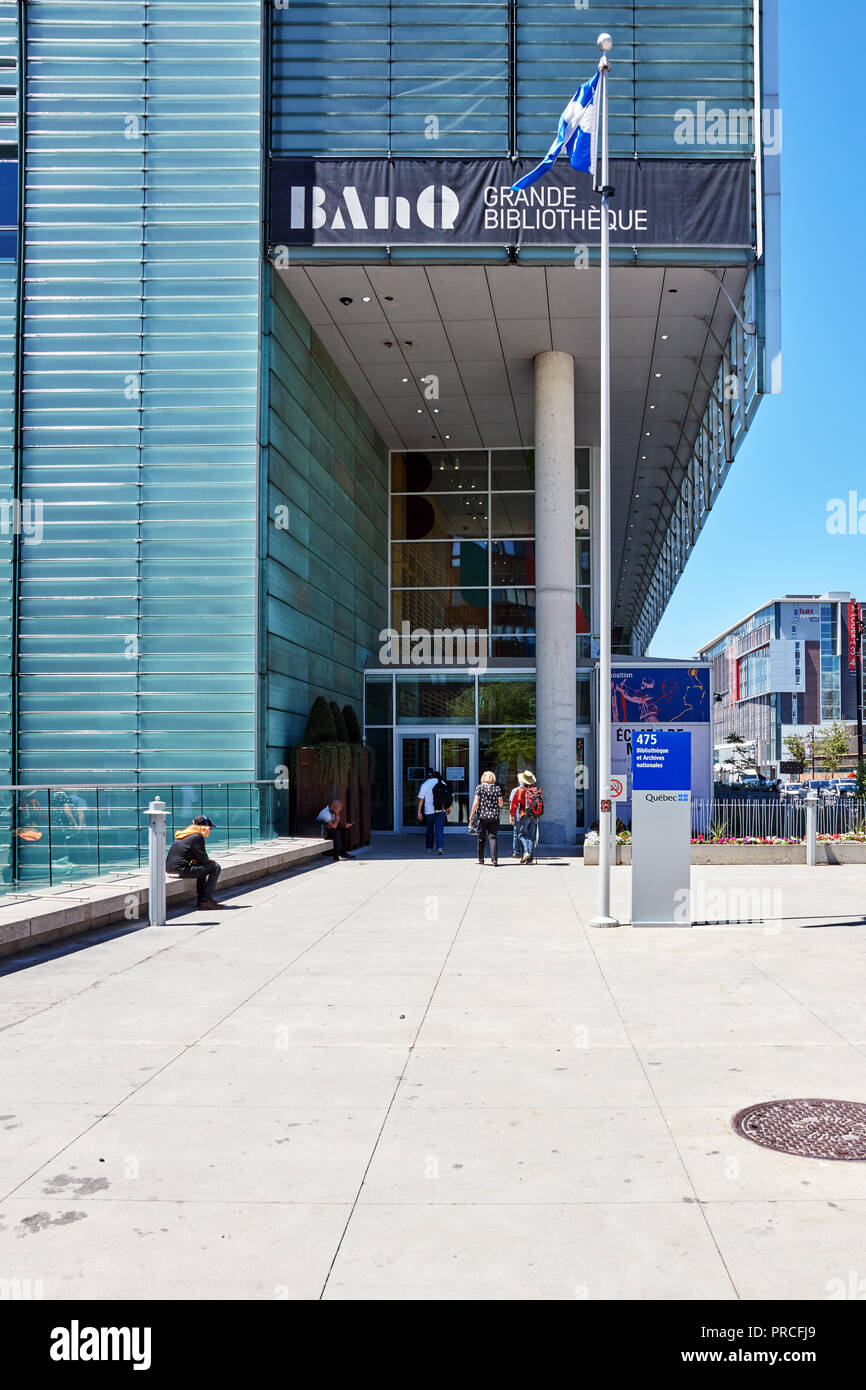 Montreal, Canada - June, 2018: library building in Downtown Montreal ...