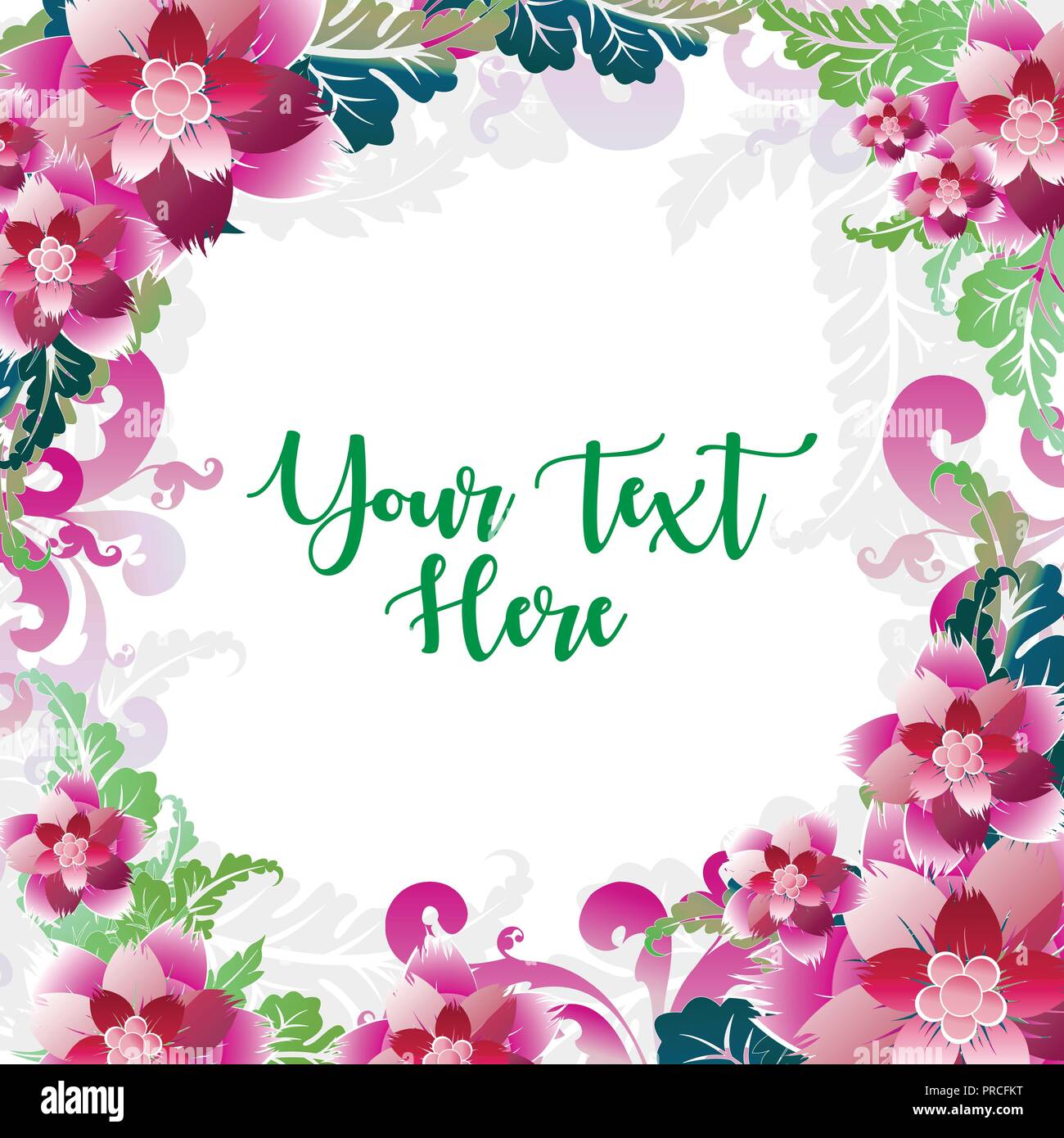 Flower frame. vector Illustration Stock Vector Image & Art - Alamy