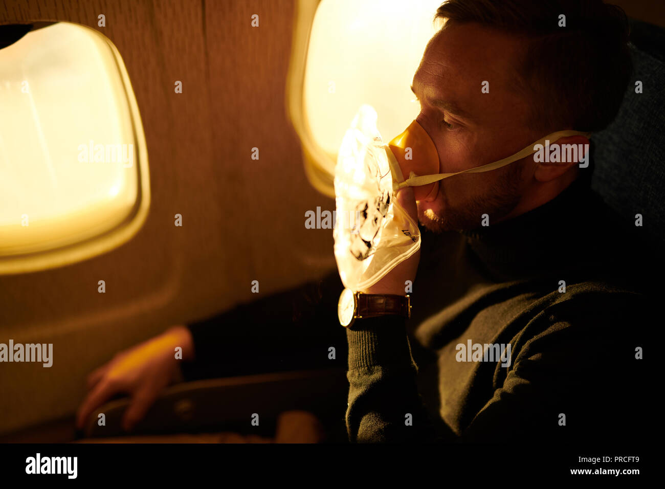 Oxygen mask plane hi-res stock photography and images - Alamy