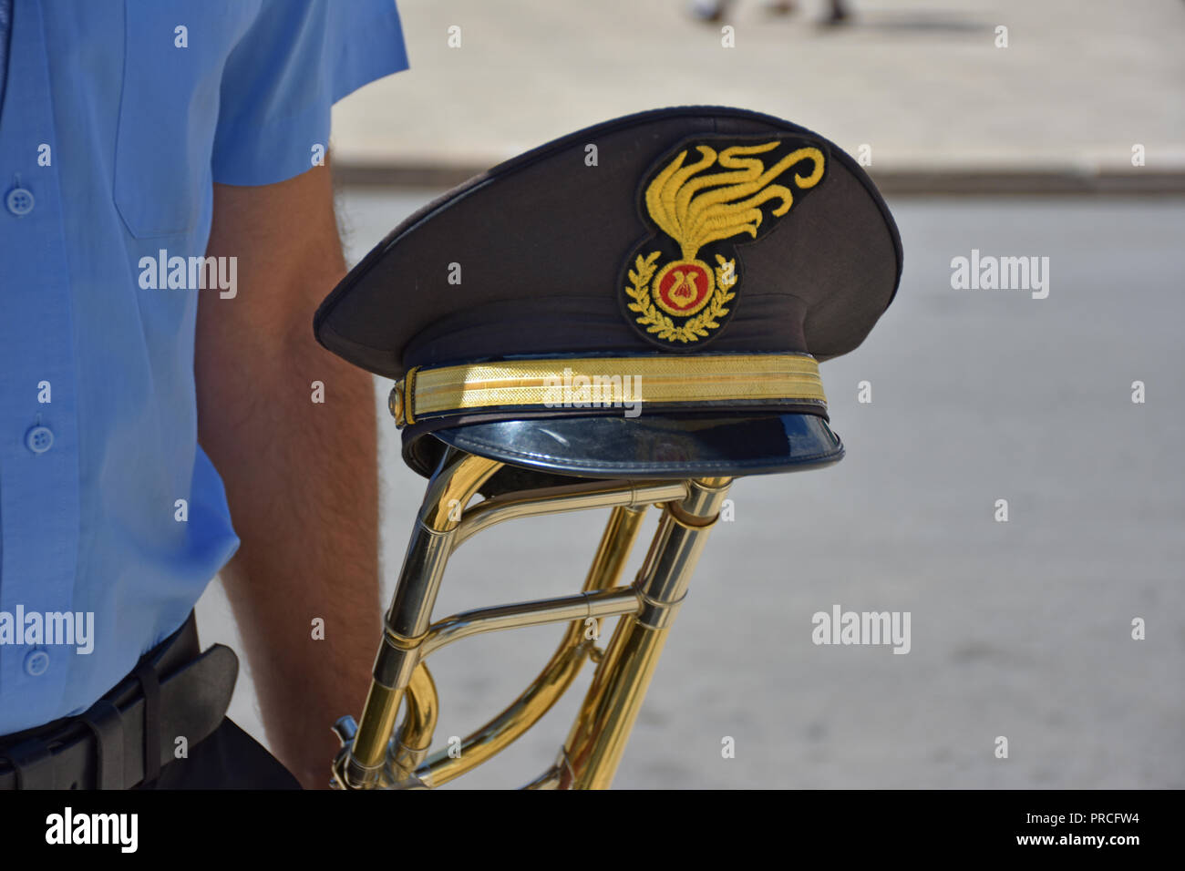 Musical band musician hat for the patronal feast Stock Photo - Alamy